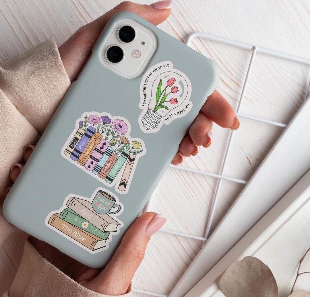 3 Pack Christian Stickers Faith Stickers, Books of the Bible, Coffee ...