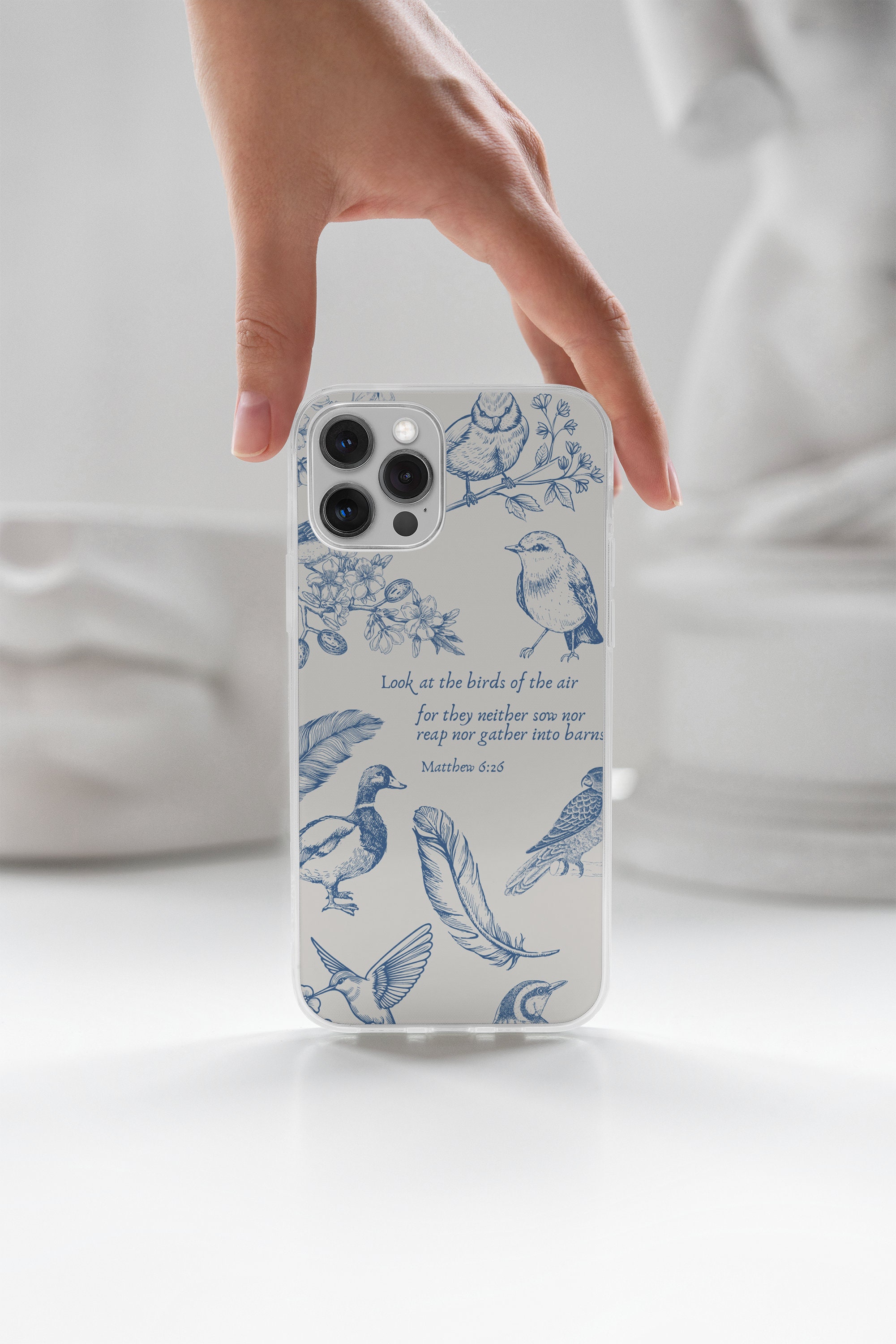 Birds of the Air Toile Sketch iPhone Case Minimalistic Sketch Design ...