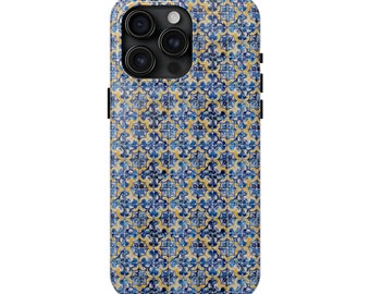 Portuguese Tiles and Cork Phone Case iPhone 15 14 Pro Max 13 12 11 ...