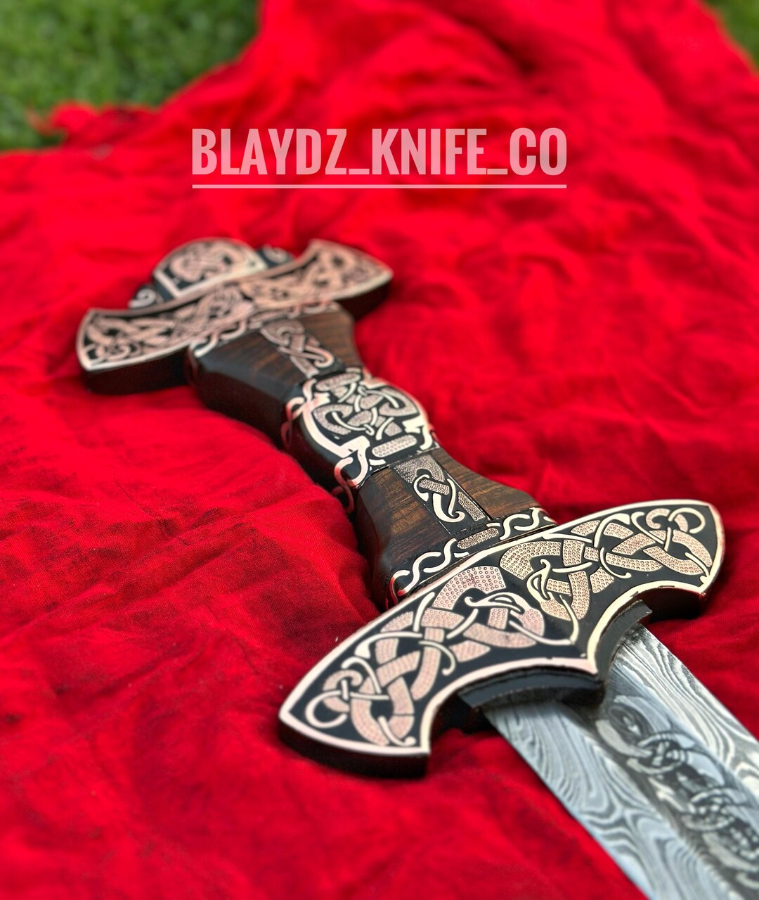 Handmade Damascus Steel Viking Sword With Leather Scabbard - Etsy