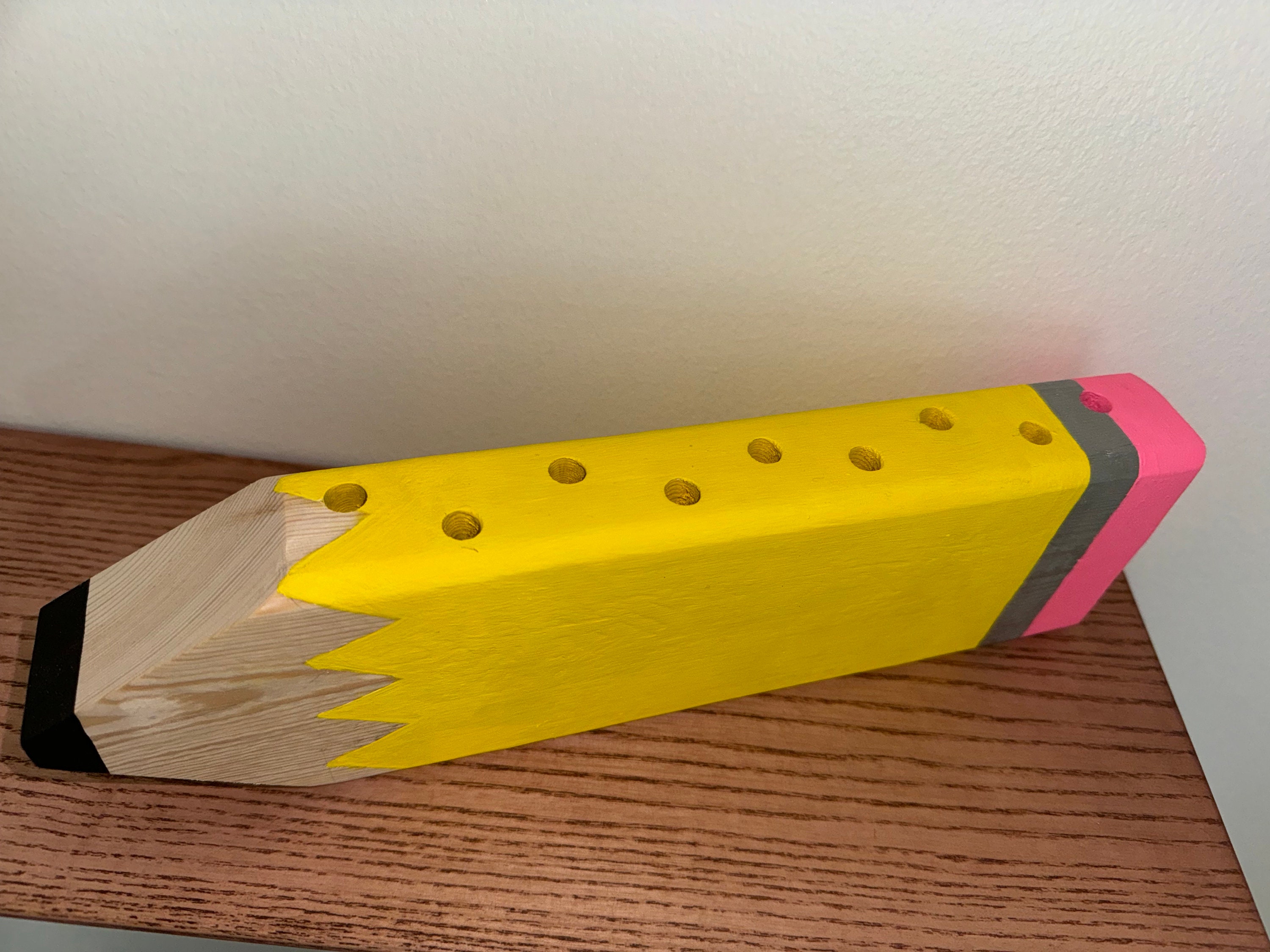 Wooden Pencil Shaped Pencil Holder - Etsy
