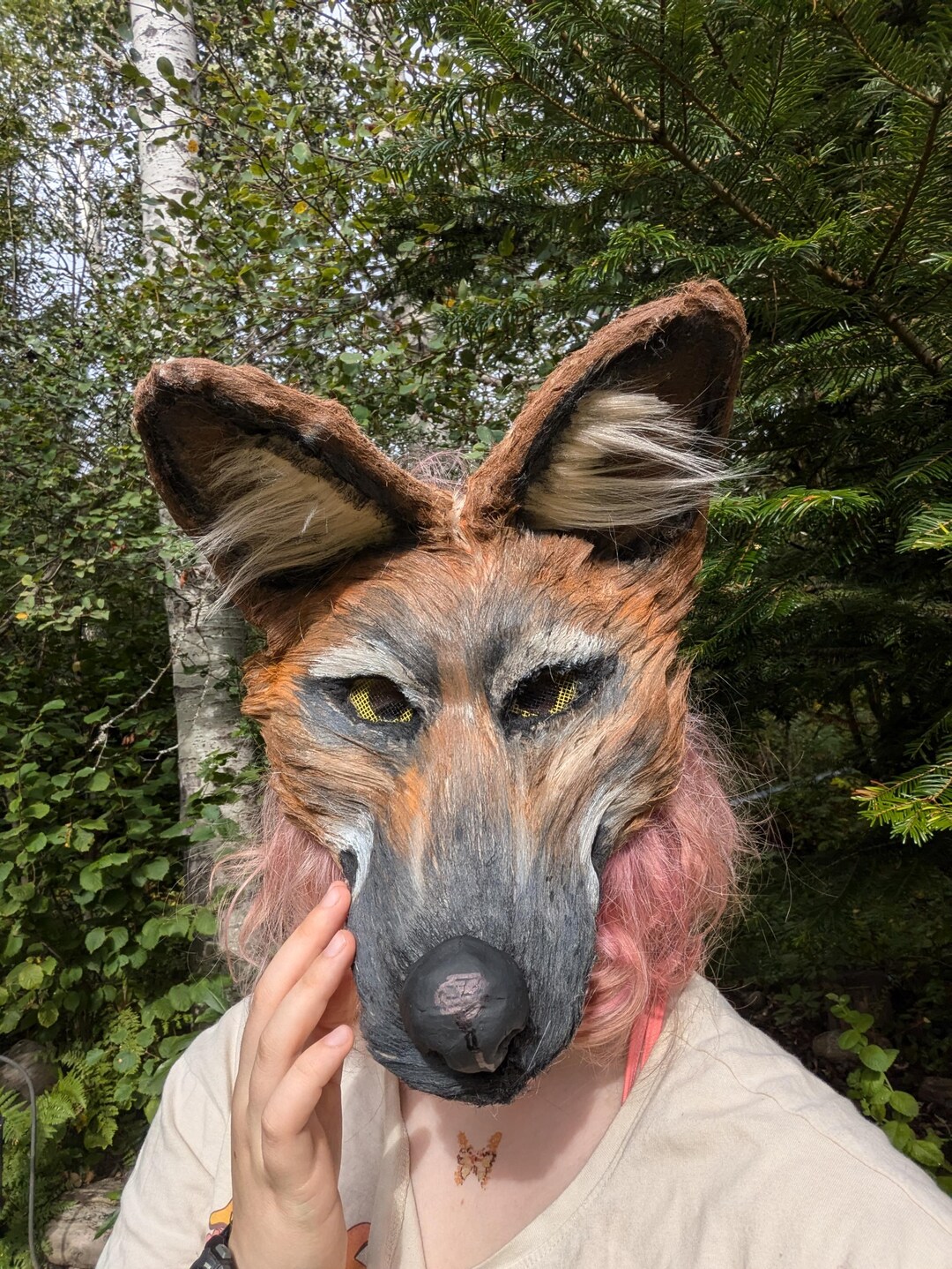 Maned Wolf Therian or Cosplay Mask - Etsy