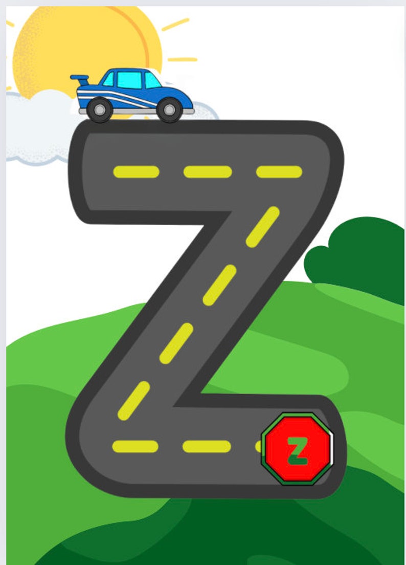 Letter Road With Background - Etsy