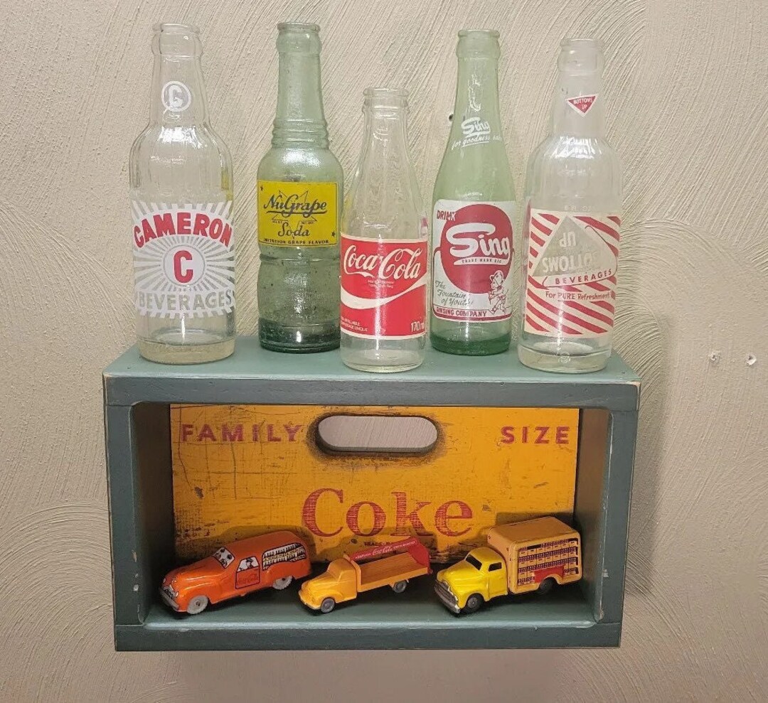 Coca-cola Vintage 1960's Wooden Family Size Shadow Box Soda Pop Case ...