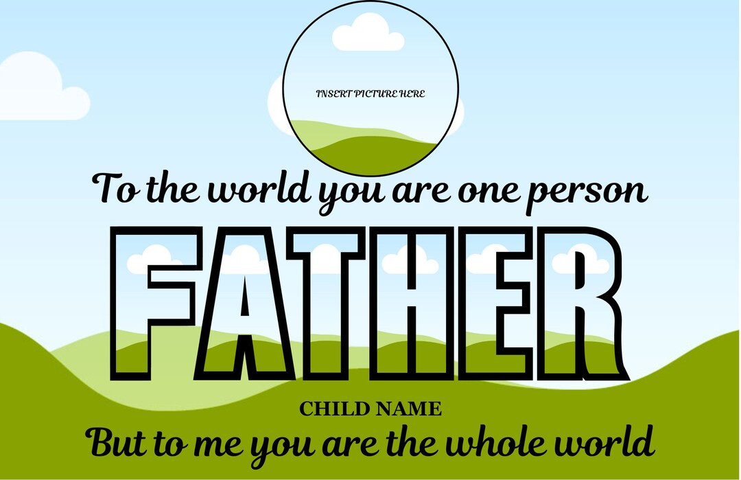 Father Photo Frame, DAD Frame Template, DAD Photo Collage, Father's Day ...