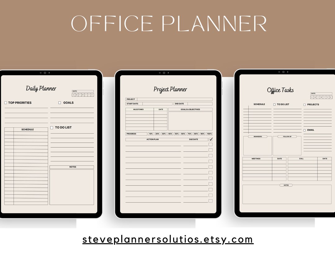 Office Tasks Planner, Office Organizer Template, Printable Office ...