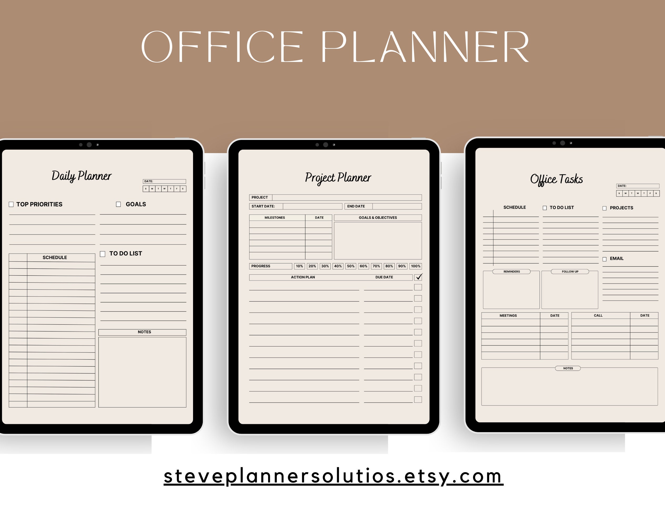 Office Tasks Planner, Office Organizer Template, Printable Office ...