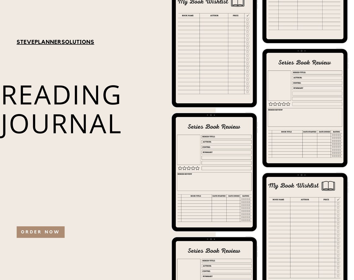 Printable Reading Tracker Journal Reading Log Book Tracker Book Journal ...