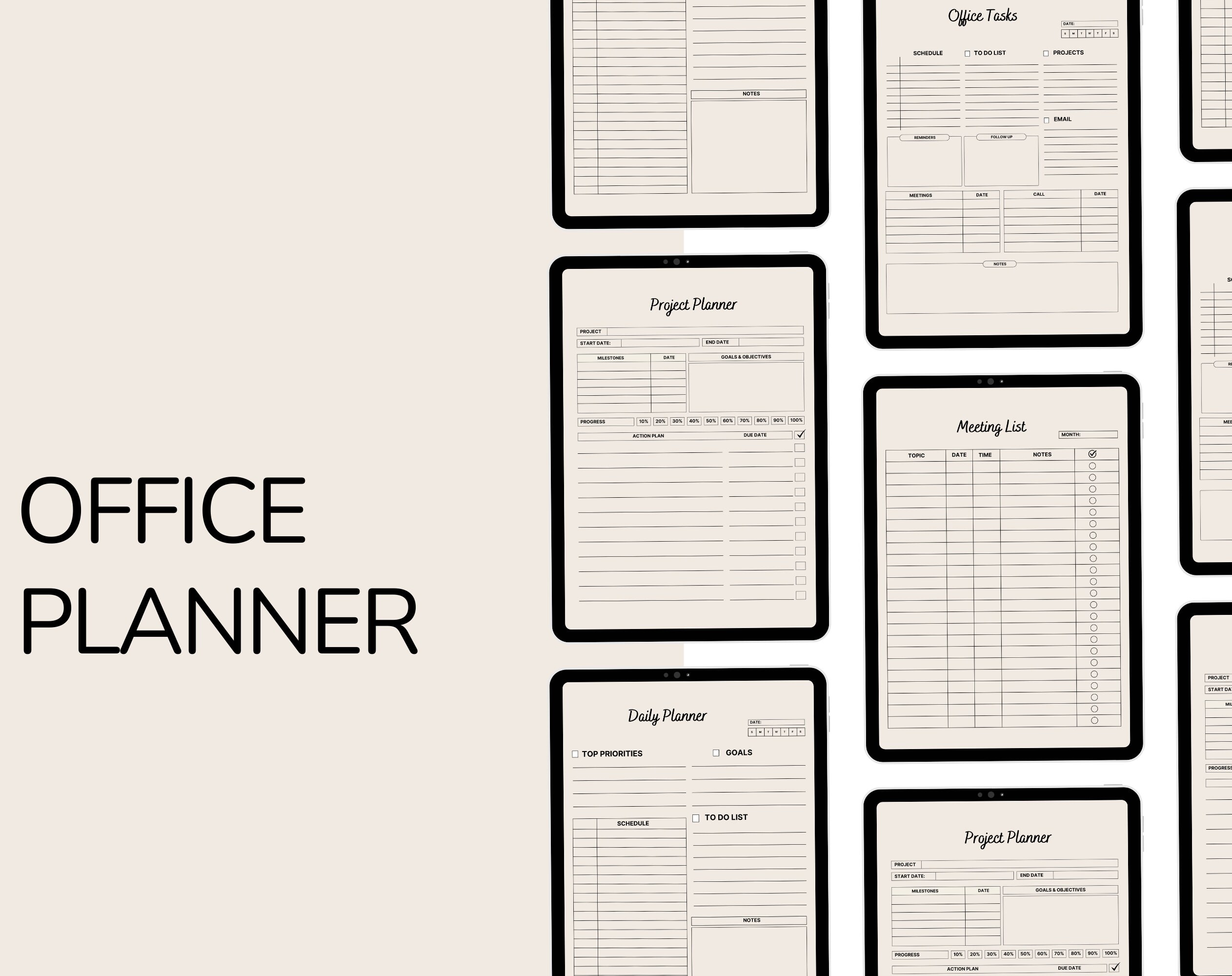 Office Tasks Planner, Office Organizer Template, Printable Office ...