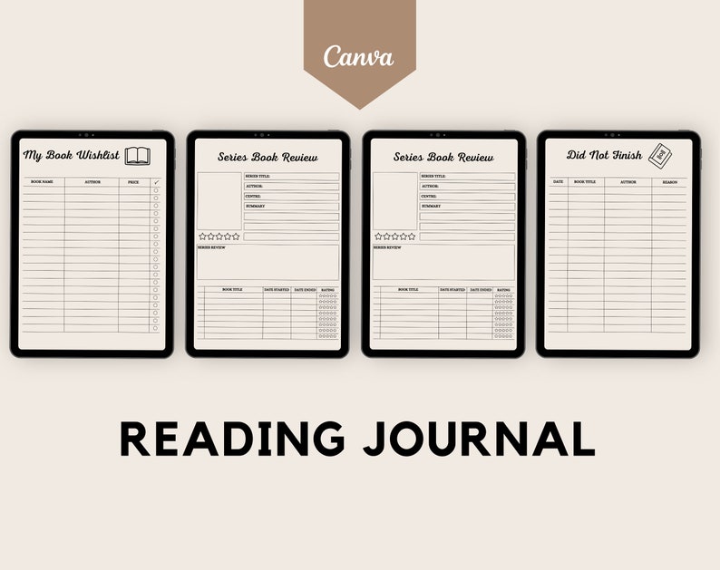 Printable Reading Tracker Journal Reading Log Book Tracker Book Journal ...