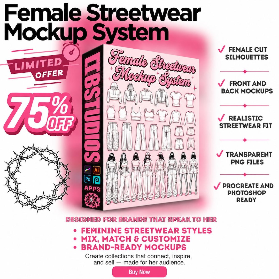 Female Clothing Mockup Bundle – Apparel Templates for Procreate ...