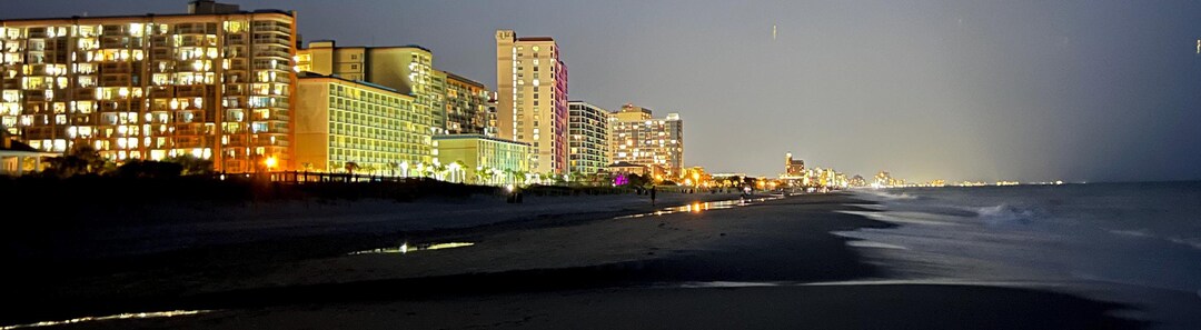 Myrtle Beach at Night - Etsy