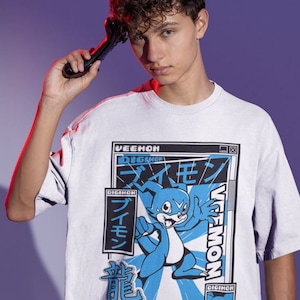 Veemon Digimon Adventure T-shirt Guilmon Omnimon Anime Gift White Shirt ...
