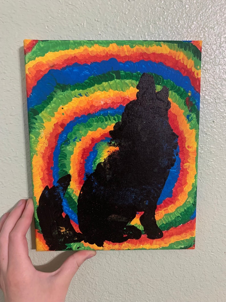 Pride Wolf Painting - Etsy