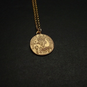 Byzantine Roman Emperor Coin Necklace: Hand Carved Museum Replica ...