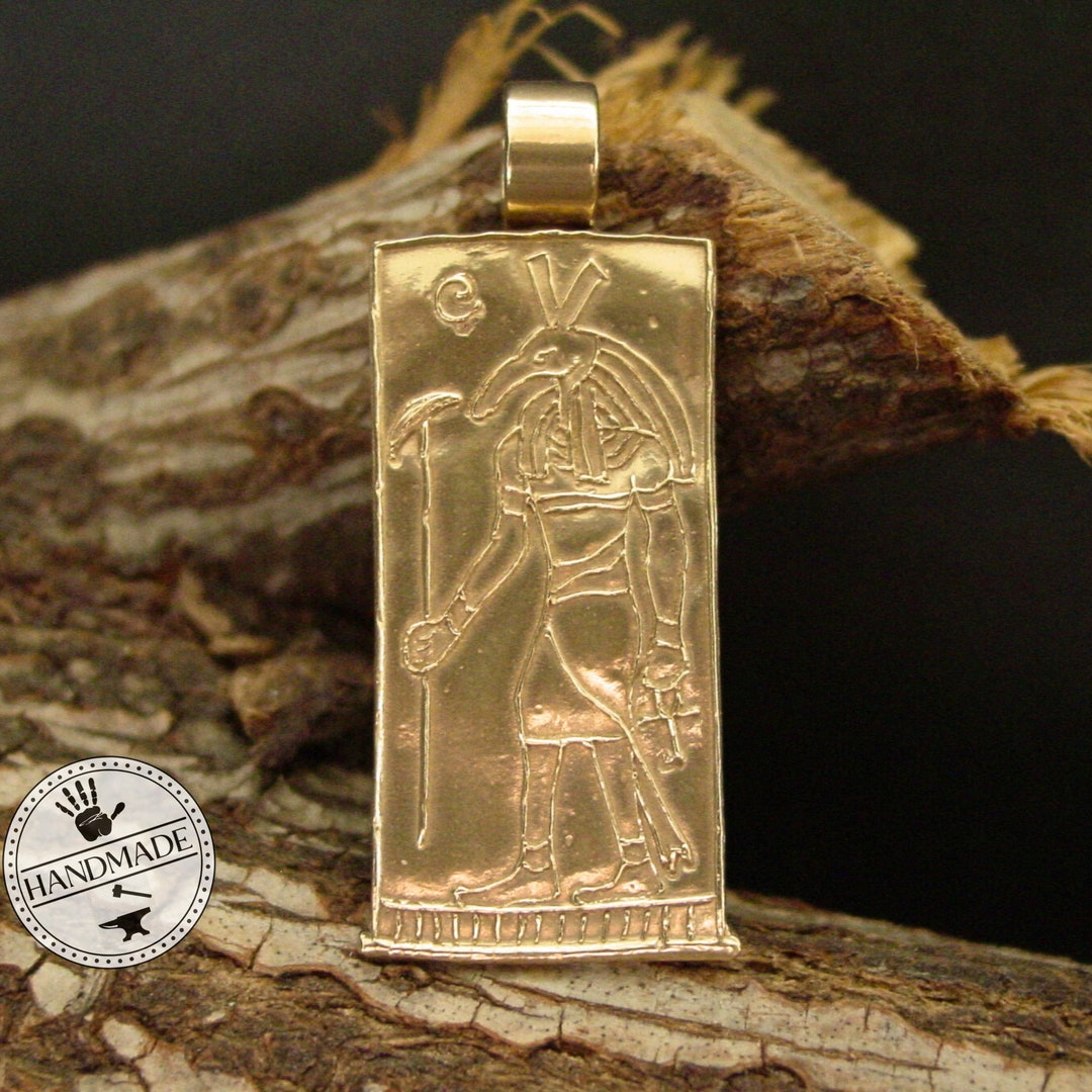 Set Egyptian God of Chaos Pendant Necklace Hand Carved Egyptian Jewelry ...