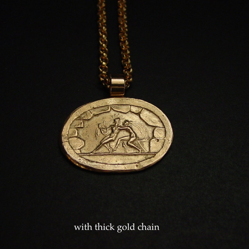 Apollo and Nymph Cyrene Cameo Intaglio Antique Bronze - Etsy