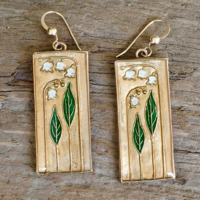 Art Nouveau Earrings - Etsy