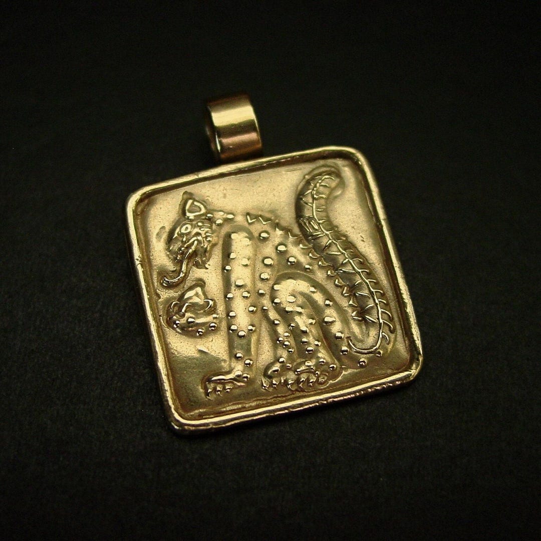 Mayan Jaguar Necklace: Hand-carved God Ek Balam Pendant - Mesoamerica ...