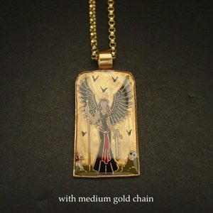 The Morrigan Pendant: Hand Carved Painted Crow Shapeshifter Irish ...