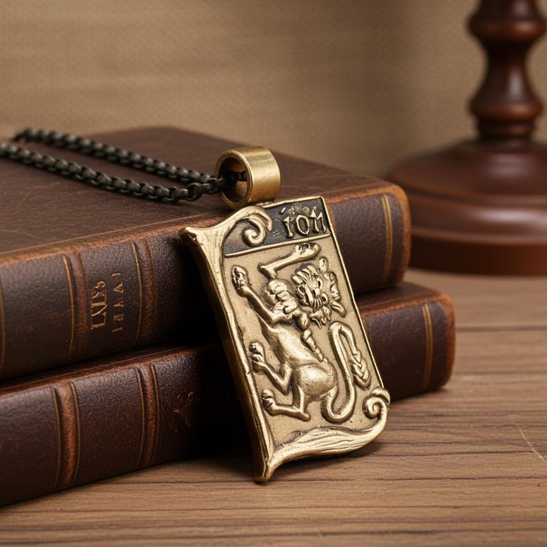Lion Necklace: Hand-carved Medieval Bestiary Pendant - Heraldry Anglo ...