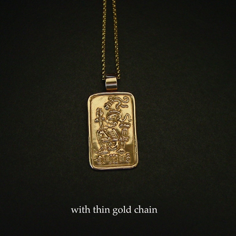 Cizin Mayan God of Earthquakes Pendant: Hand-carved Mictlantecutli ...