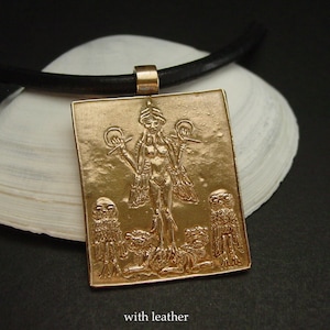 Hand Sculpted Lilith Pendant: Bronze Assyrian Queen of the Night ...