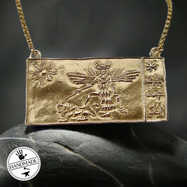 Ishtar Inanna Assyrian Goddess of Love Necklace: Hand-carved Cuneiform ...