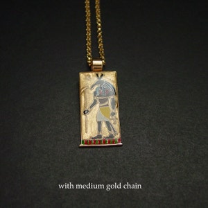 Set Egyptian God of Chaos Pendant Necklace - Hand Carved and Painted ...