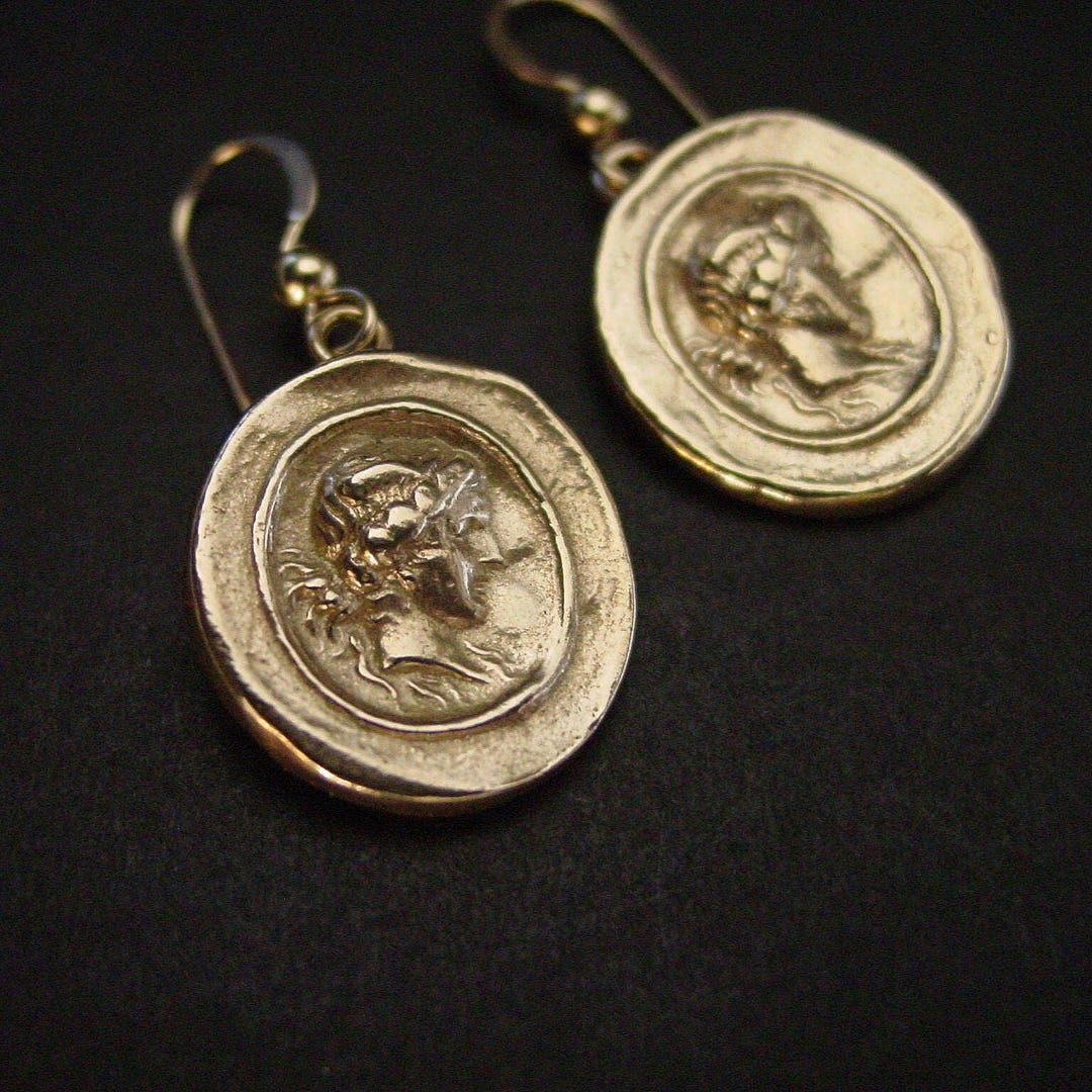 Demeter Earrings: Handcrafted Harvest, Agriculture, Summer Goddess ...