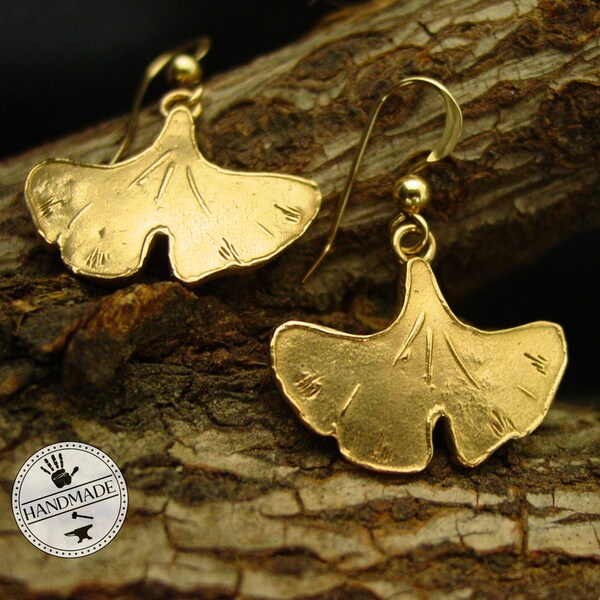 Ginkgo Leaf Earrings - Etsy