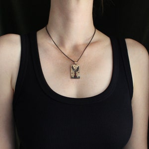 The Morrigan Pendant: Hand Carved Painted Crow Shapeshifter Irish ...