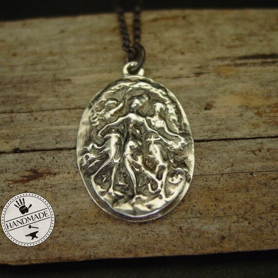 Three Graces Necklace Solid Sterling Silver Antique Victorian Jewelry the Three Graces Victorian Cameo Three Muses Cameo Etsy