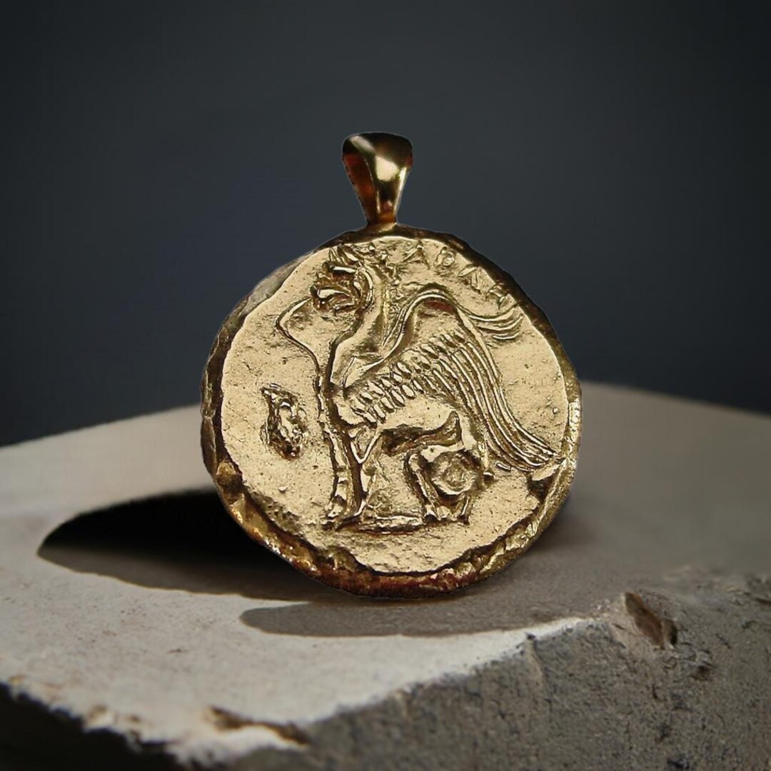 Griffin Pendant Necklace: Handcrafted Gryphon Protector From Evil and ...