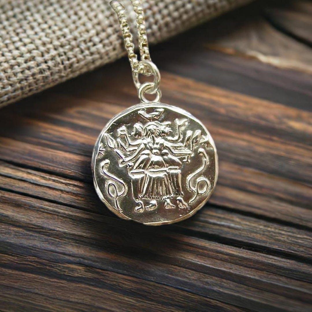 Hecate Talisman Pendant Necklace: Hand-carved SOLID SILVER Hekate ...