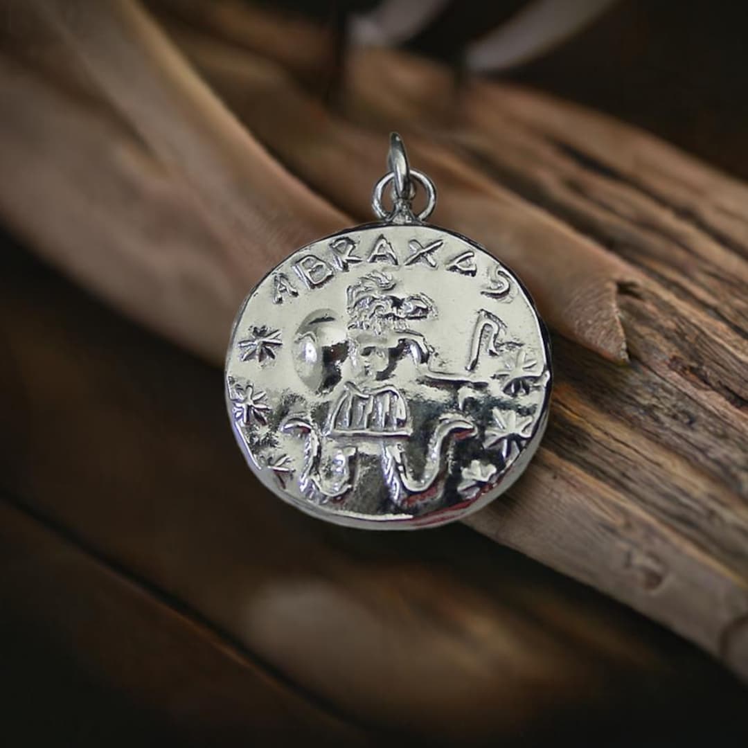 Abraxas Amulet Necklace - Hand Carved in Solid Sterling Silver Gnostic ...