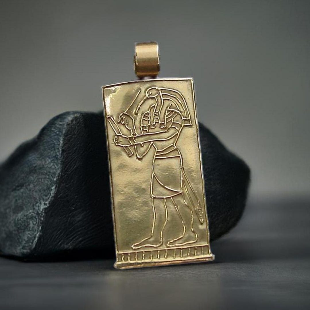 Egyptian God of Writing Thoth Necklace: Hand Carved Pendant - Etsy