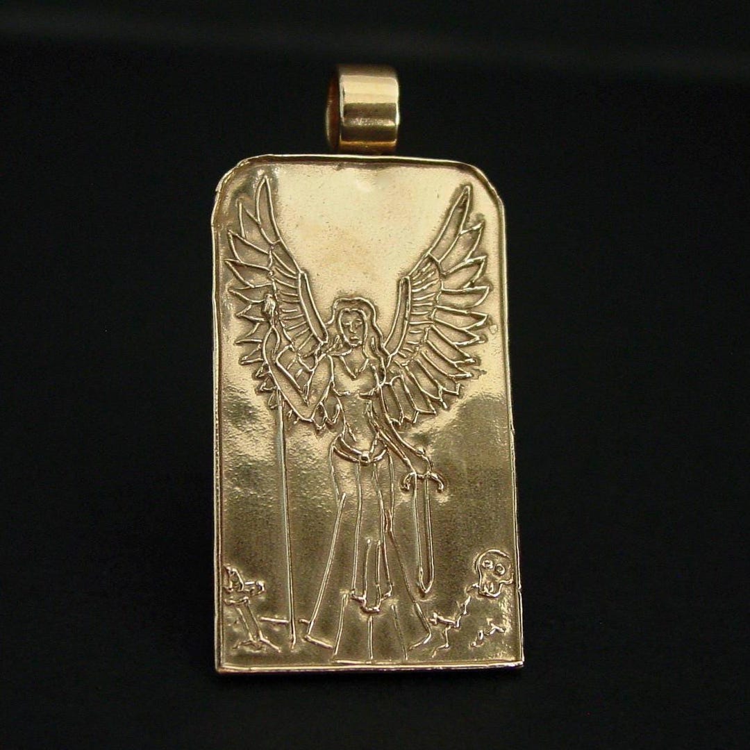 The Morrigan Pendant: Hand-carved Bronze Crow Shapeshifter Celtic ...