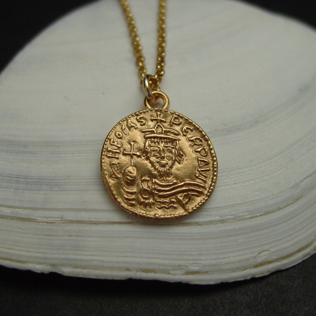 Byzantine Roman Emperor Coin Necklace Ancient Rome Constantinople ...