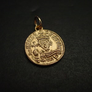 Byzantine Roman Emperor Coin Necklace: Hand Carved Museum Replica ...
