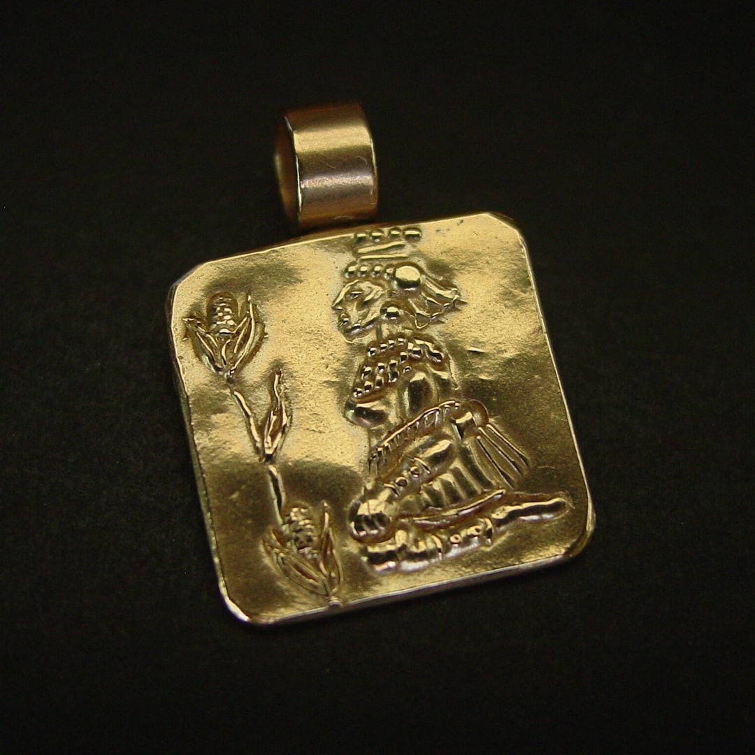 Tonantzin Aztec Corn Goddess Pendant Mesoamerican Necklace - Etsy