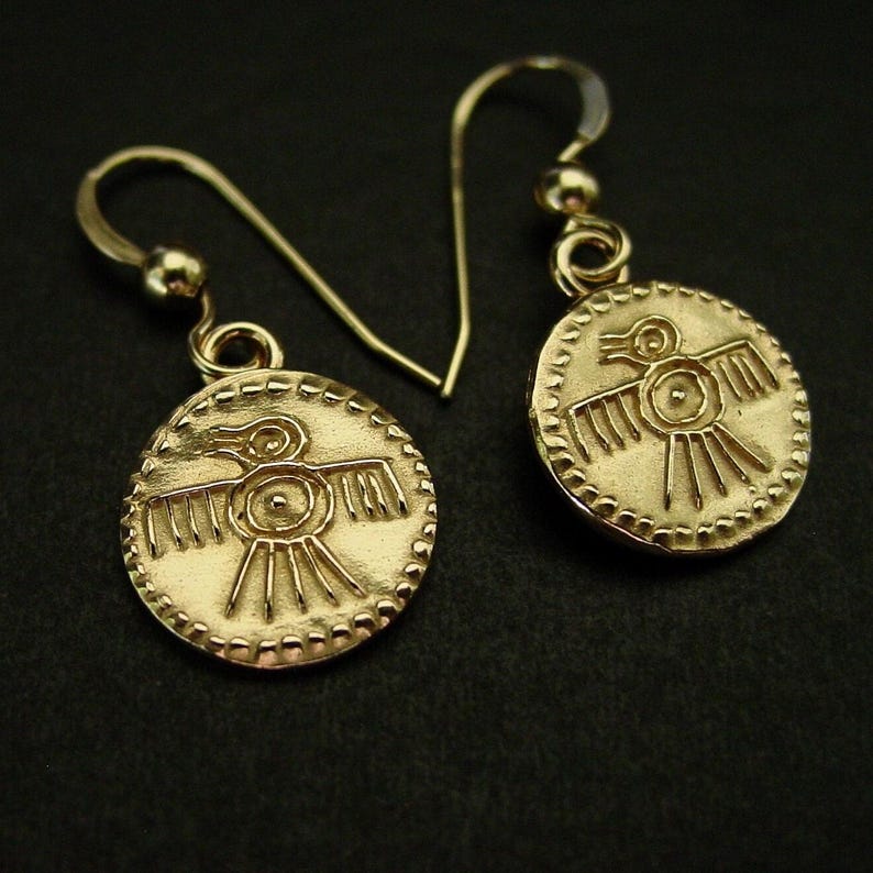 Quetzal Art Earrings - Hand-carved Tiny Bird Jewelry - Aztec God ...