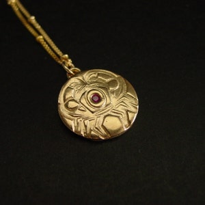 Cancer Necklace With Birthstone Ruby Zodiac Necklace - Etsy