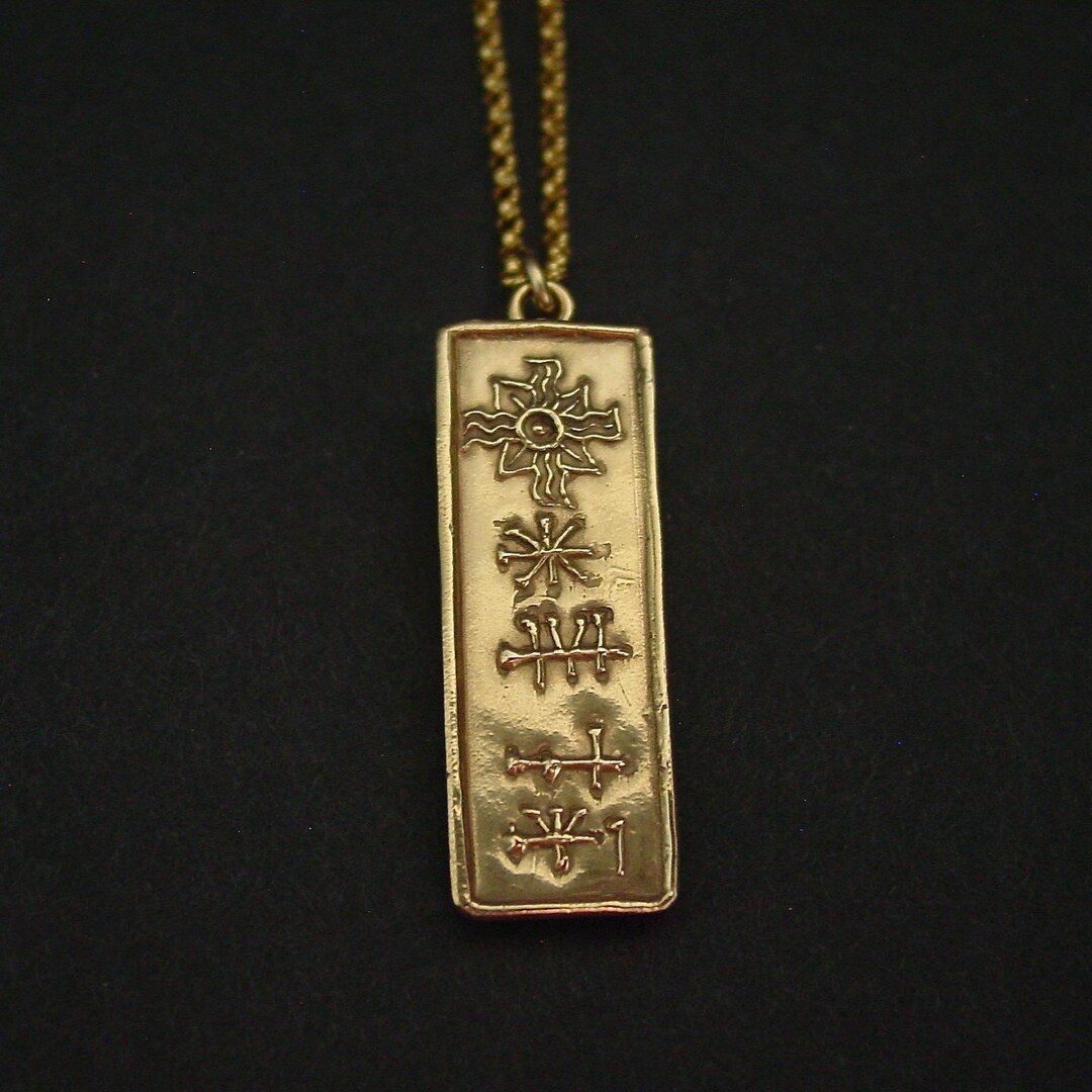 Cuneiform Ishtar Inanna Astarte Assyrian Goddess Necklace: Hand-carved ...