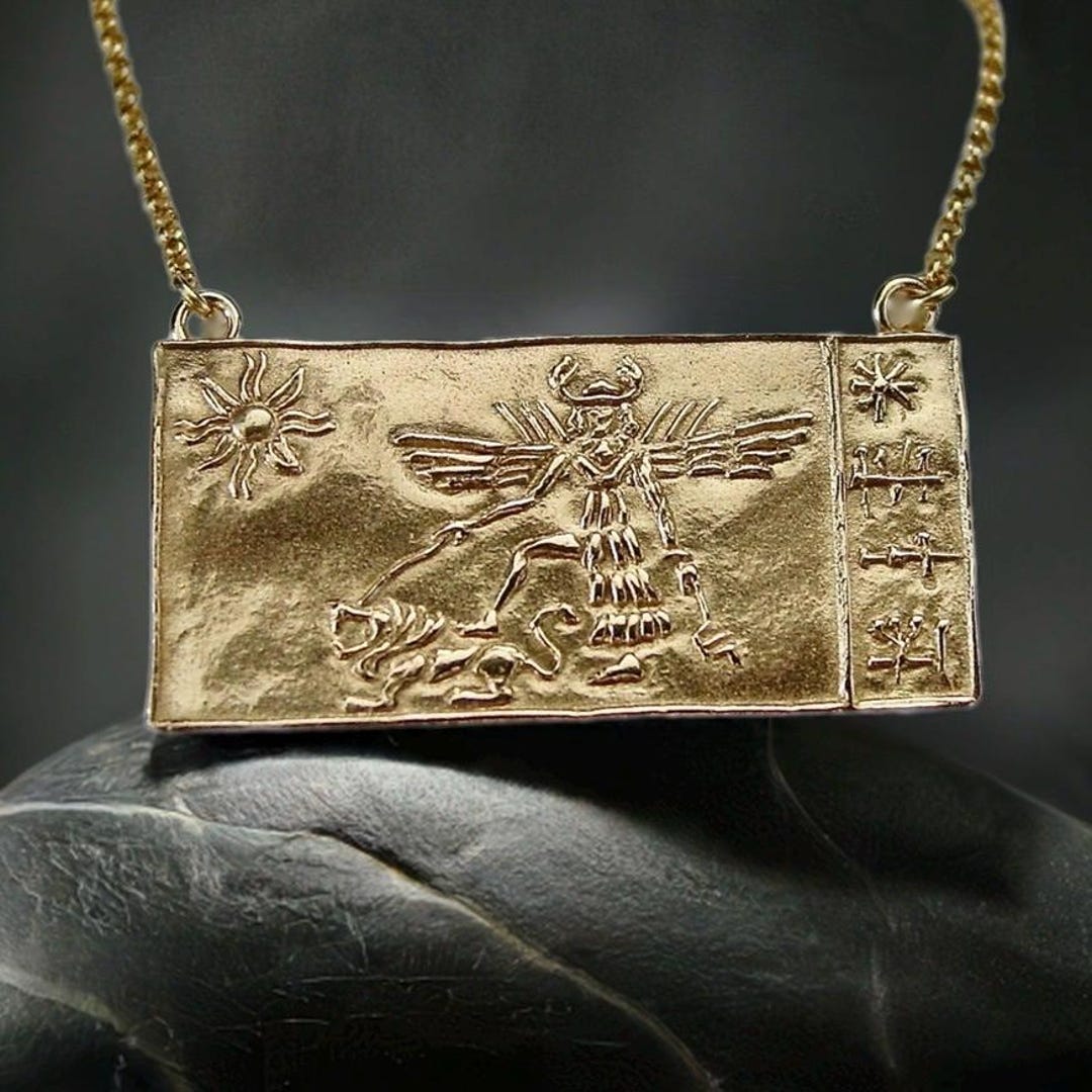Ishtar Inanna Assyrian Goddess of Love Necklace: Hand-carved Cuneiform ...