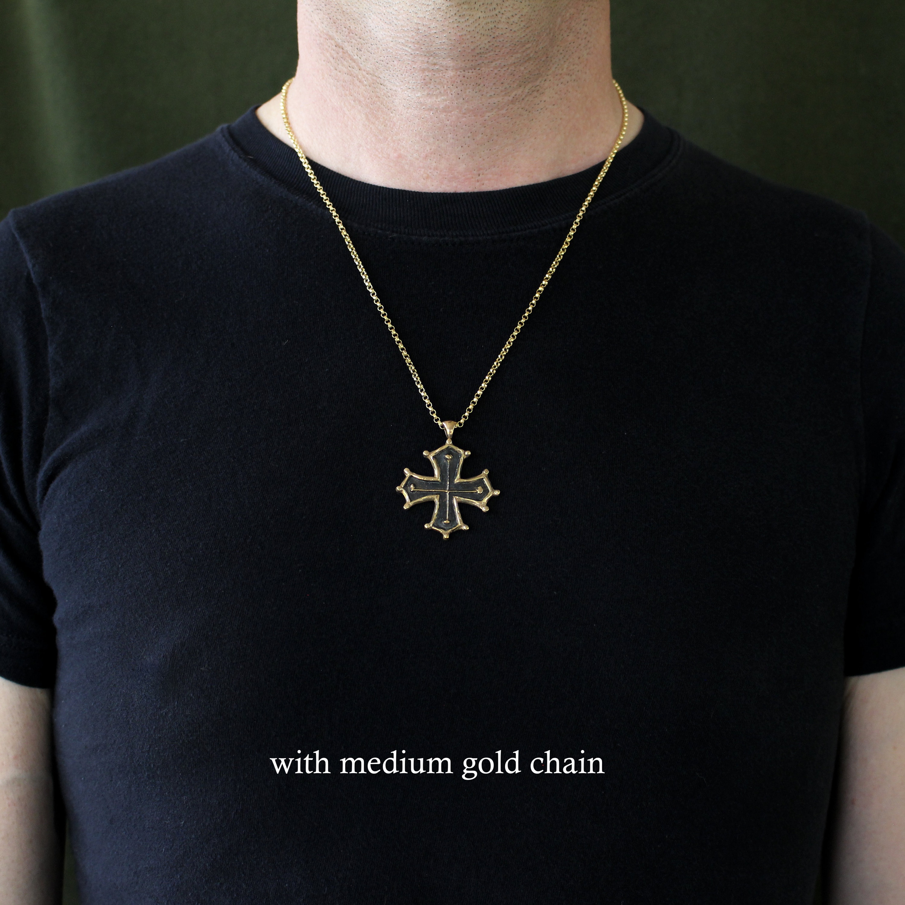 Cathar Occitan Cross Pendant - Hand Carved Medieval Crusader Necklace ...