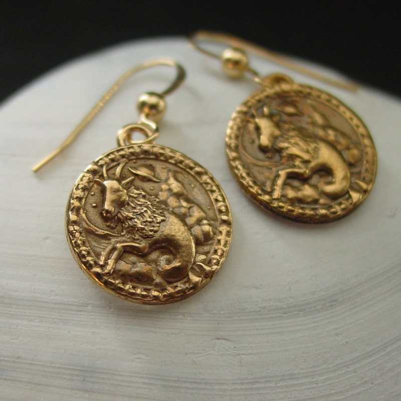 Capricorn Earrings - Etsy