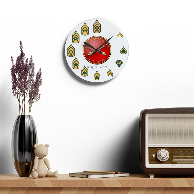 Field Artillery Enlisted Rank Wall Clock - Etsy