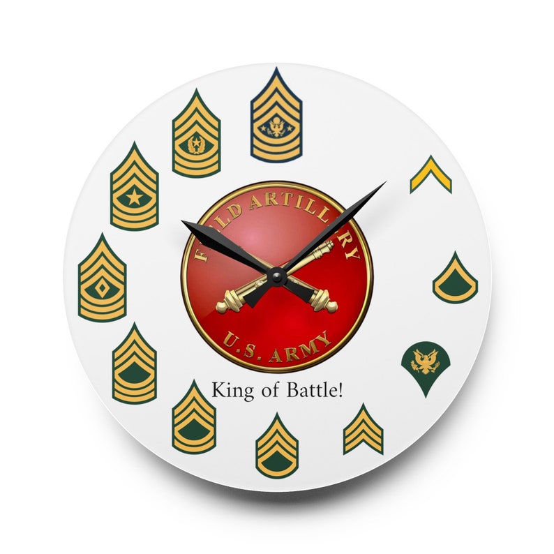Field Artillery Enlisted Rank Wall Clock - Etsy