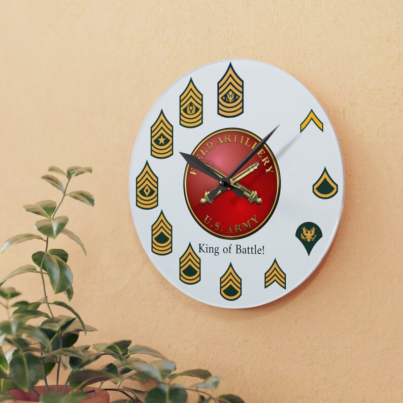 Field Artillery Enlisted Rank Wall Clock - Etsy